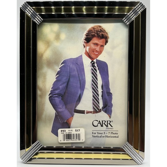 Carr | Accents | Vintage Carr Brass Silver Rectangle Frame Velvet Back ...